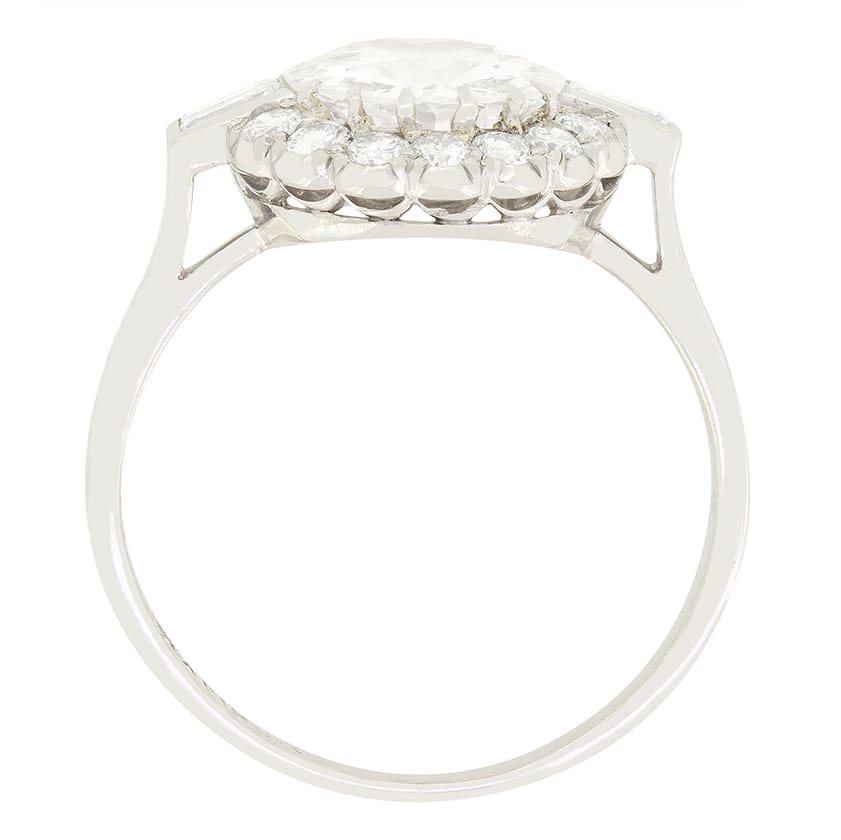 Art Deco 1.90ct Diamond Cluster Ring, c.1930s | Farringdons Jewellery