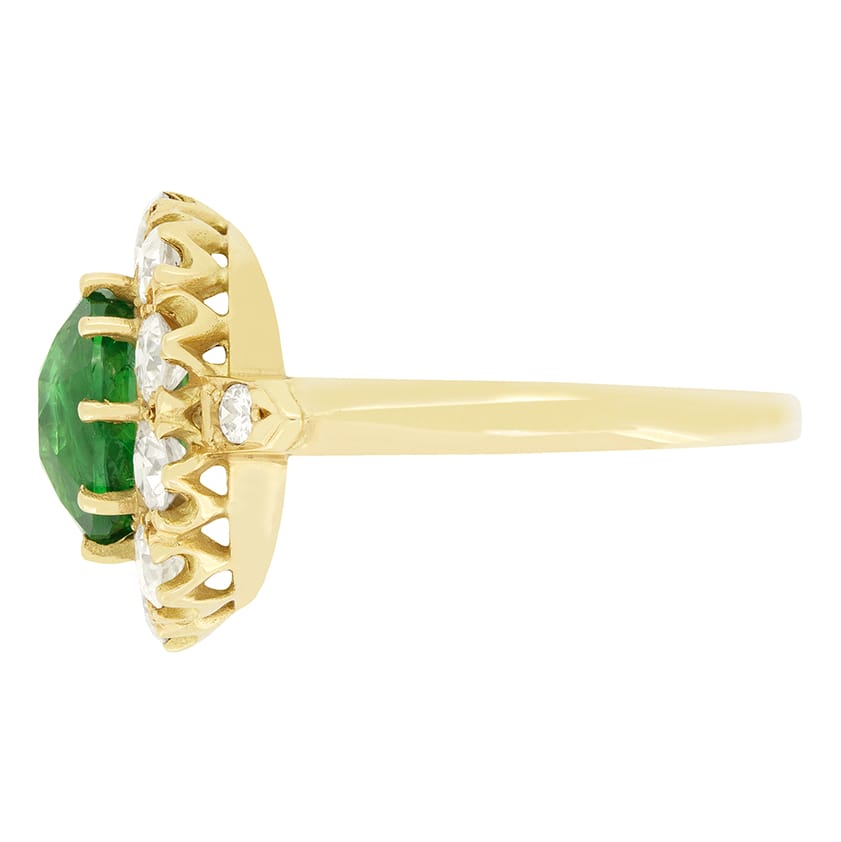 Vintage 2.80ct Garnet and Diamond Cluster Ring, c.1960s | Farringdons ...